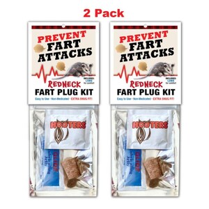 2 Pack REDNECK FART Plug Kit - Cork Stopper Toot - GAG Gift Present ...