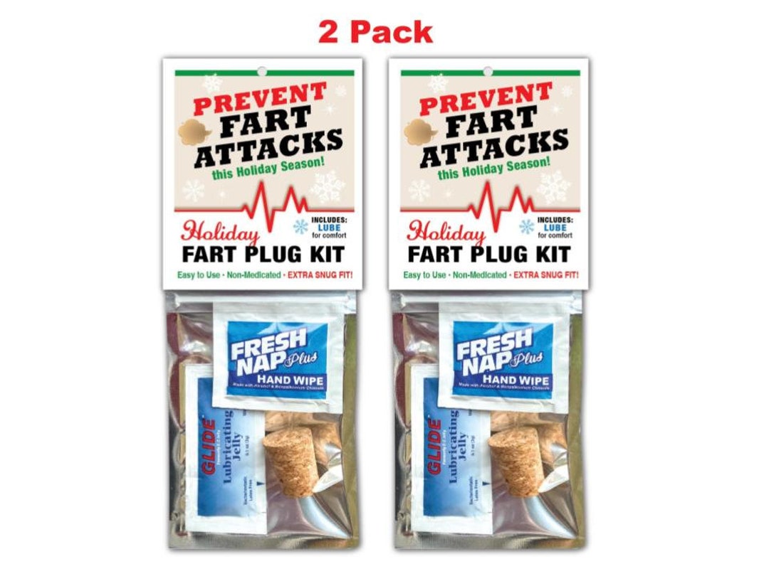 2 Pack CHRISTMAS FART Plug Kit - Holiday Cork Stopper Toot - GAG Gift ...