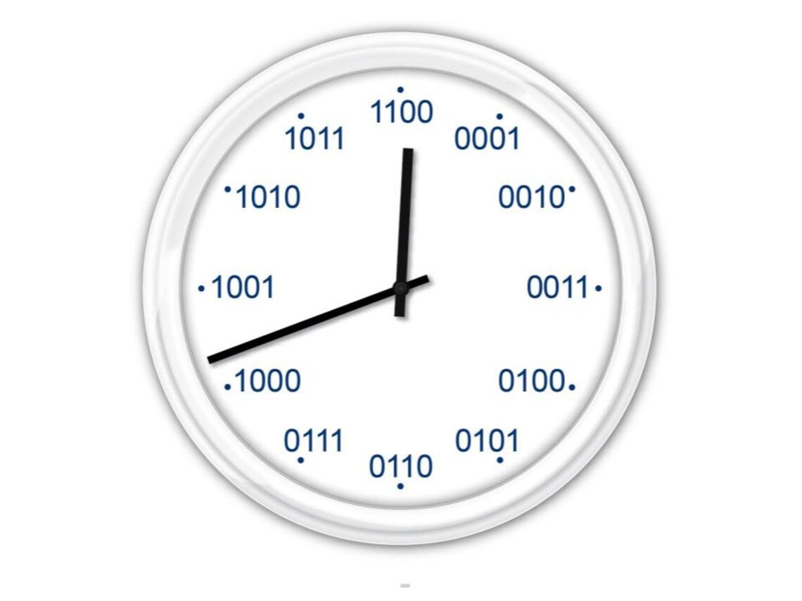 Binary Wall Clock Home Office Classroom Decor GREAT - Etsy