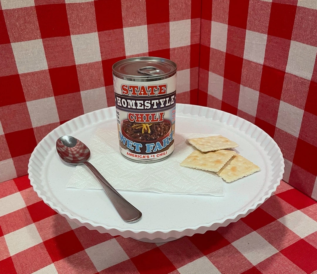 2 Funny Wet Fart Indiana Chili Soup Can Labels - GAG GIFT - Great ...