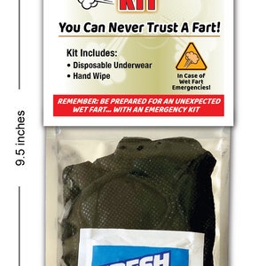 WET FART Emergency Kit - SHART - Funny Gag Gift Underwear - Stocking ...