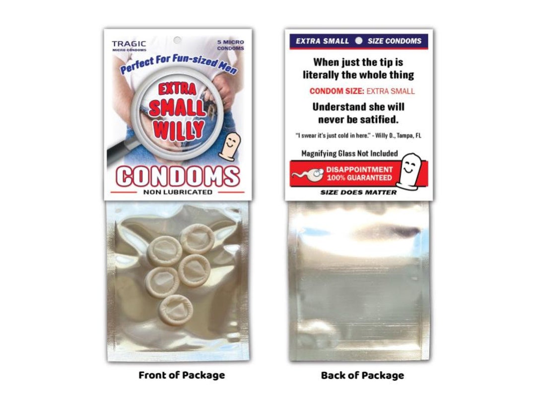 NOVELTY MINI CONDOMS: Extra Small Willy - Micro Tiny Pecker Gag Joke ...