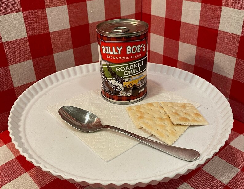2 Funny Roadkill Chili Soup Can Labels - GREAT Gag Gift Present Party ...