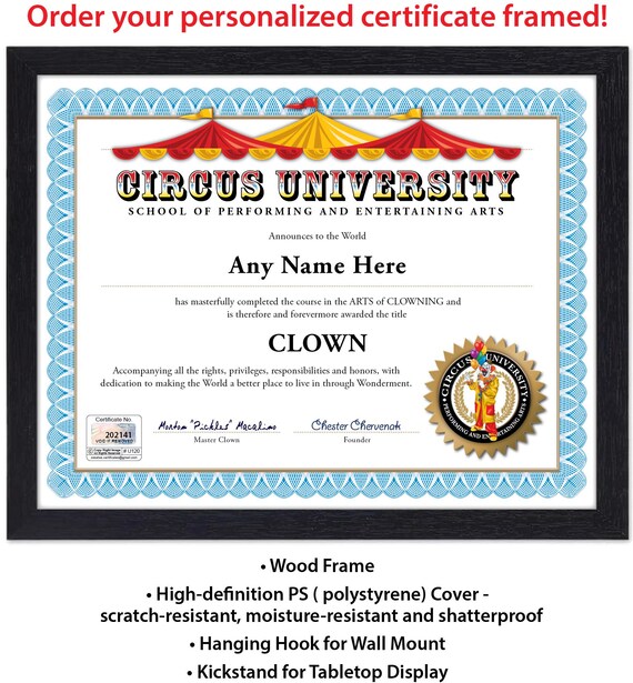 Circus Themed Award Cirtificates