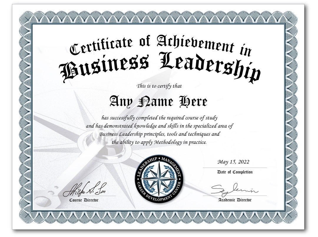 PERSONALIZED Business Administration Leadership Diploma - Management ...