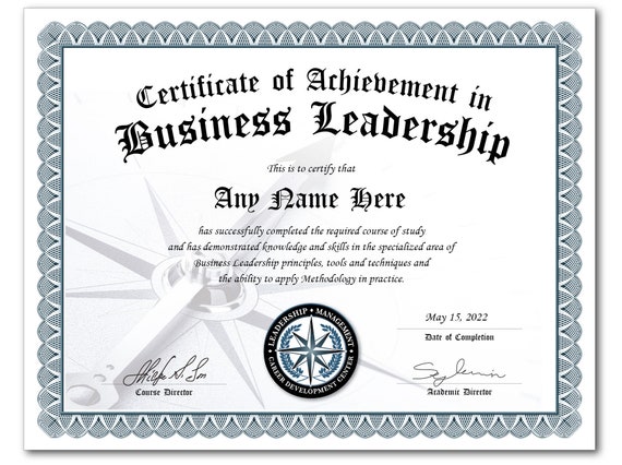 PERSONALIZED Business Administration Leadership Diploma - Etsy