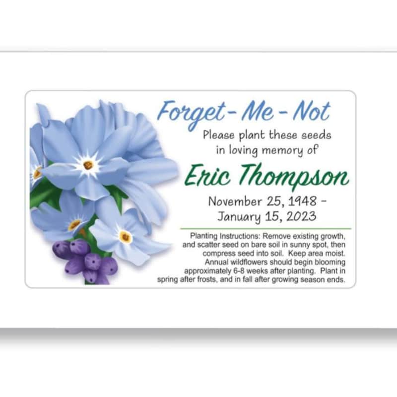 Forget Me Not Memorial Seeds - Etsy