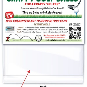 Crappy GOLF BALLS Bag - Golfer Funny Birthday Anniversary Men Women ...