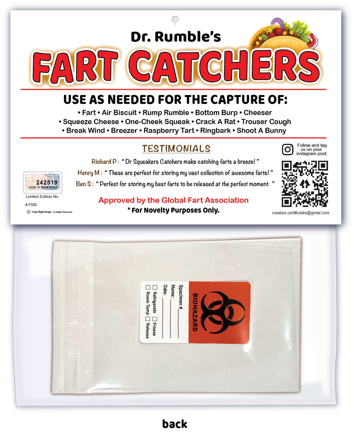 Taco Tuesday Fart Catchers Gag Gift GREAT Birthday Present - Etsy
