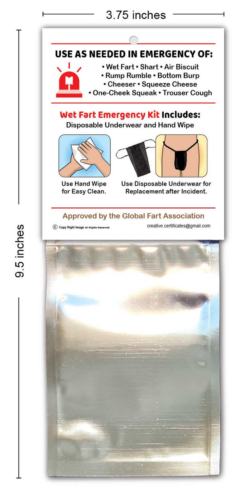 WET FART Emergency Kit SHART Funny Gag Gift Underwear - Etsy