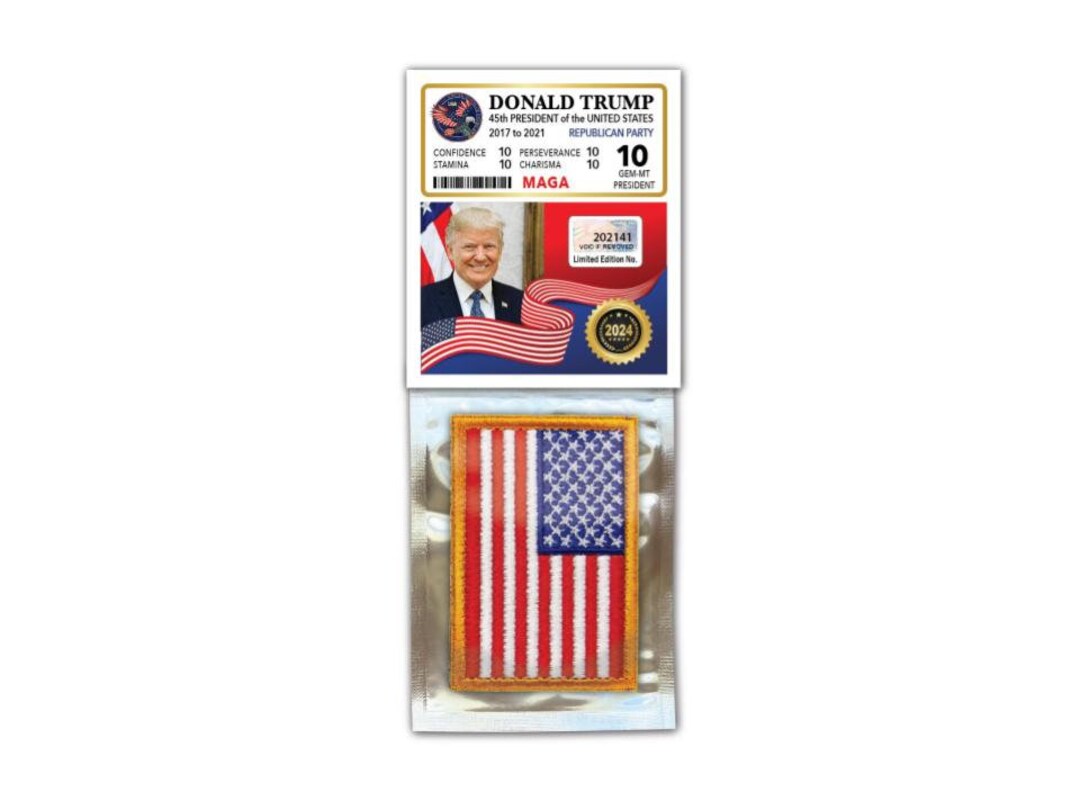 2024 President Donald Trump Tribute Flag Patch - Election MAGA Card ...