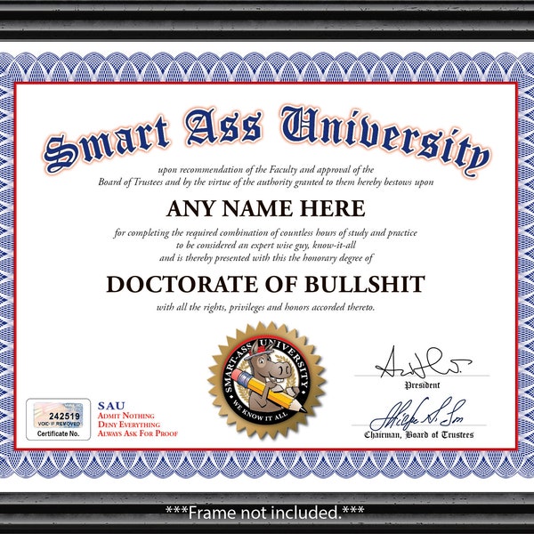 Gag Diploma - Etsy