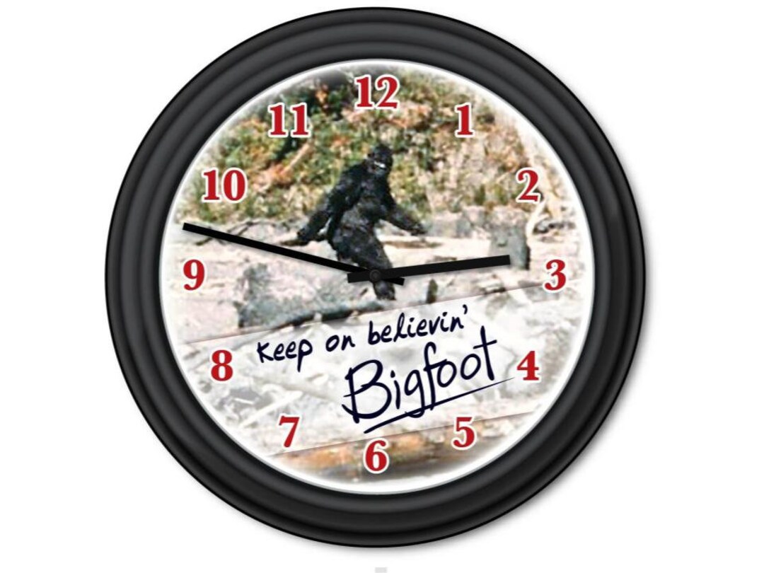BIGFOOT Sasquatch Wall Clock - Tracker Tracking Hunter Hunting ...