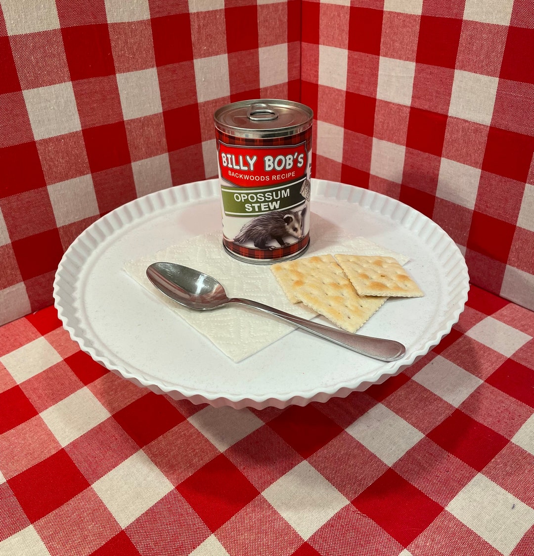 2 Funny Opossum Stew Soup Can Labels GREAT Gag Gift Present Party Joke ...