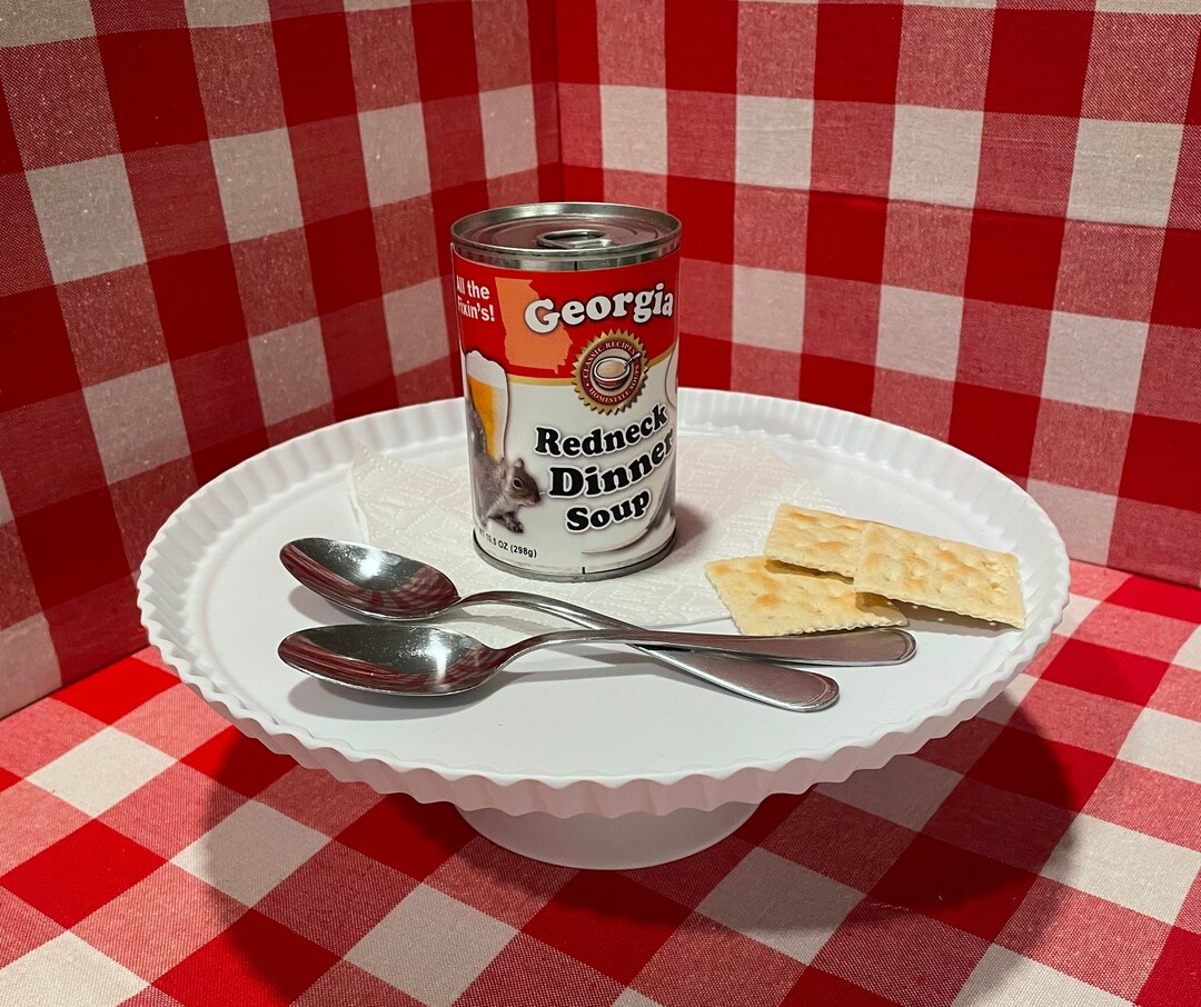 2 Funny Georgia Redneck Dinner Soup Can Labels - GREAT Gag Christmas ...