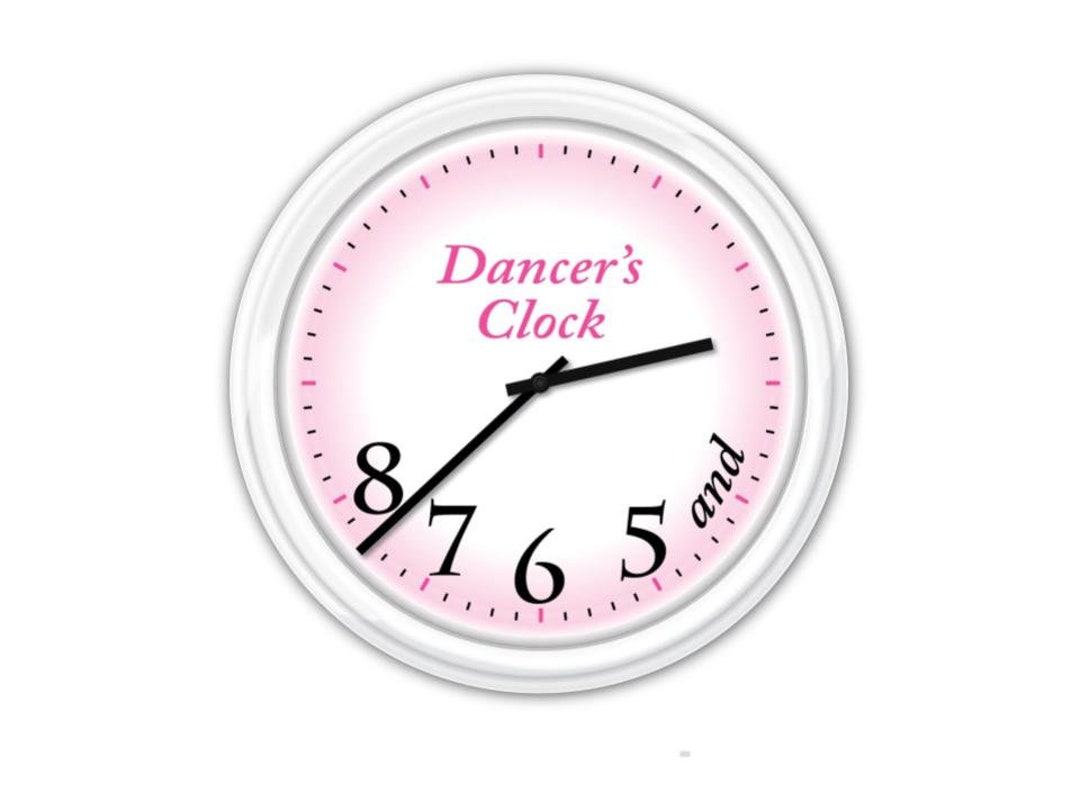 Dancer Wall Clock - Dance Studio Girls Kids Theme Room Bedroom Decor ...