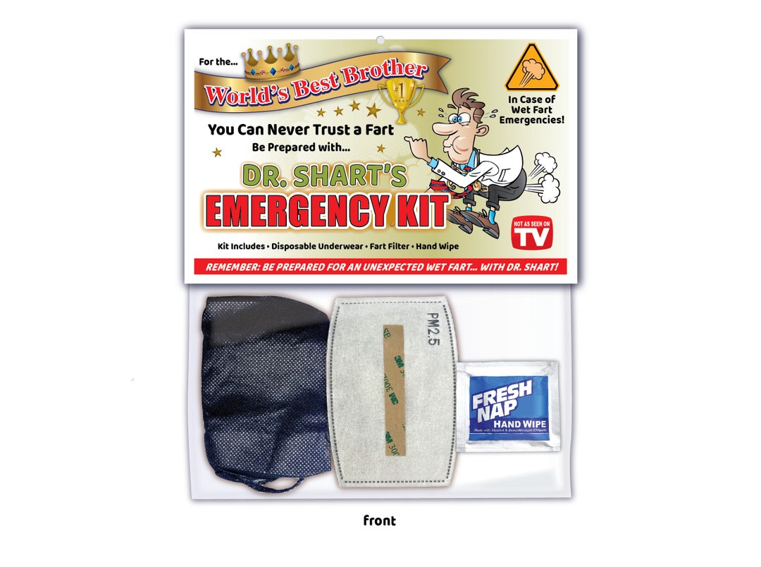 World's Best BROTHER Wet Fart Shart Emergency Kit - GREAT GIFT - Father ...