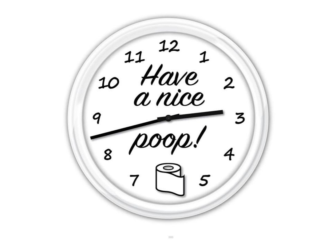 Have a Nice Poop Wall Clock - Bathroom Decor - GREAT Birthday Christmas ...