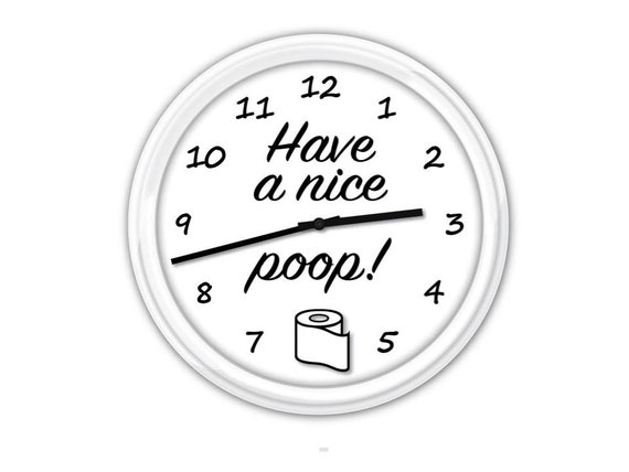 Have a Nice Poop Wall Clock Bathroom Decor GREAT Birthday | Etsy