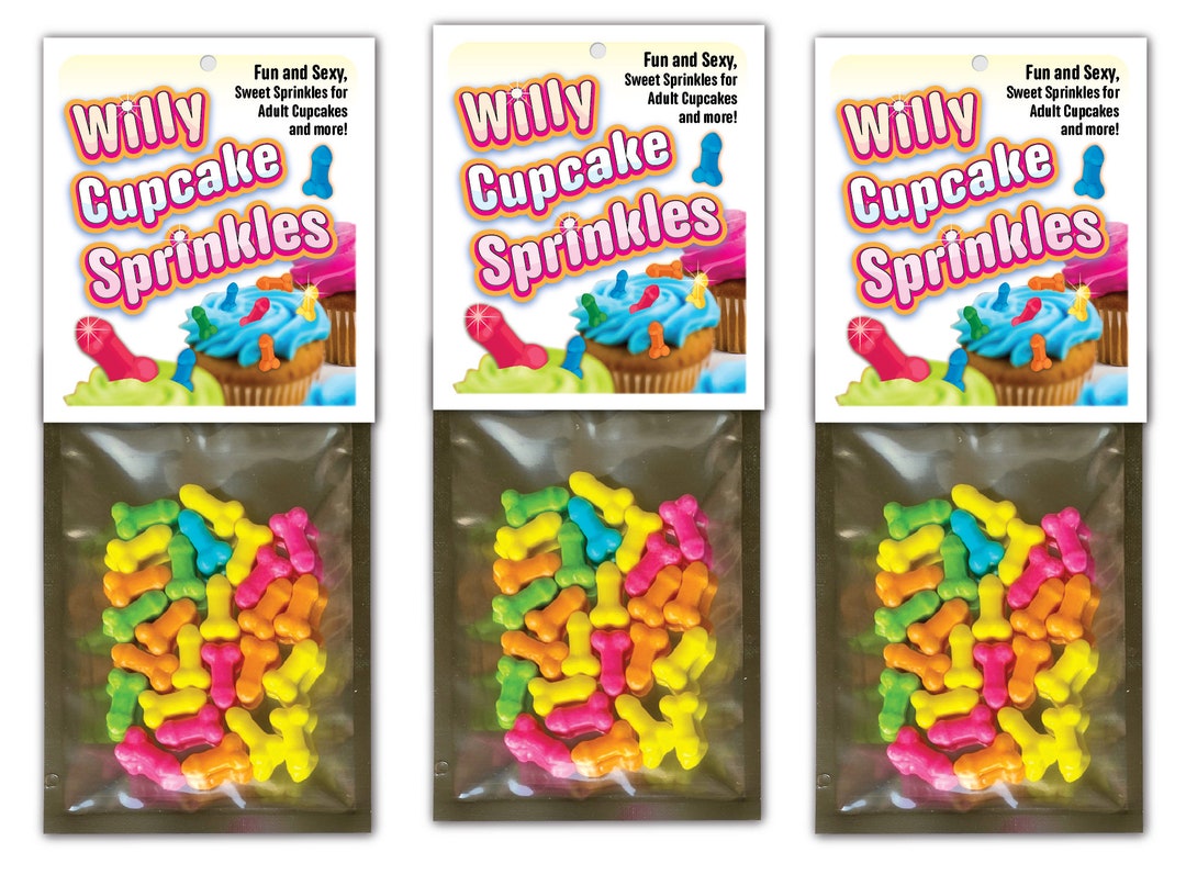 3 Pack WILLY Cupcake Candy SPRINKLES Rainbow Toppings Ice - Etsy