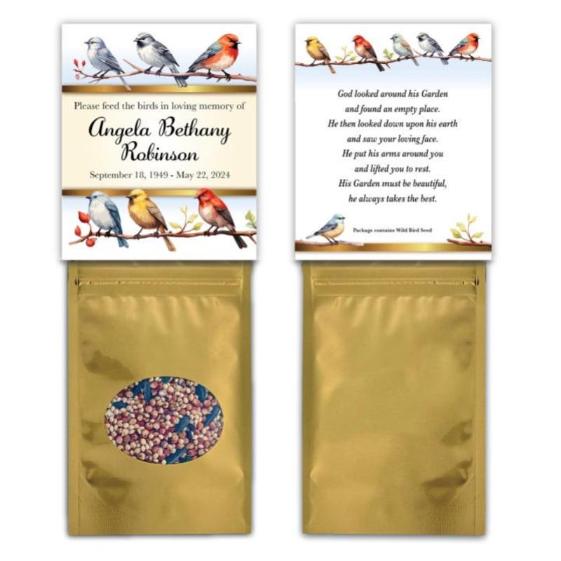 Bird Seed Memorial Packets - Etsy