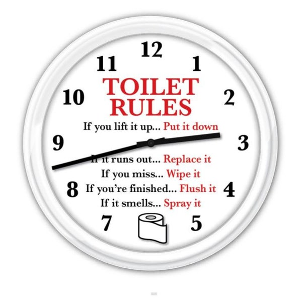 Bathroom Clock for Wall - Etsy