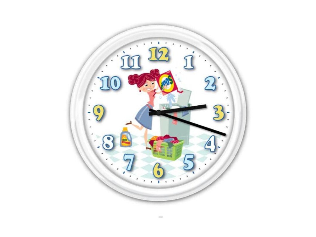Laundry Wall Clock - Laundry Room Decor - GREAT Birthday Christmas ...
