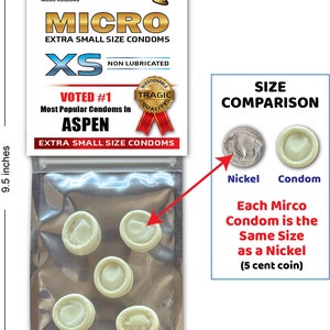 ASPEN Micro Mini CONDOMS City Tiny Pecker Extra Small Willy Funny ...