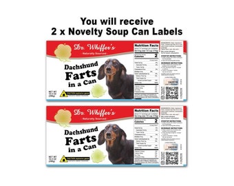 2X Funny Ferret Farts Soup Can Labels GREAT GIFT for Pet - Etsy
