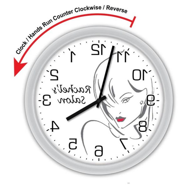 Reverse Clock - Etsy