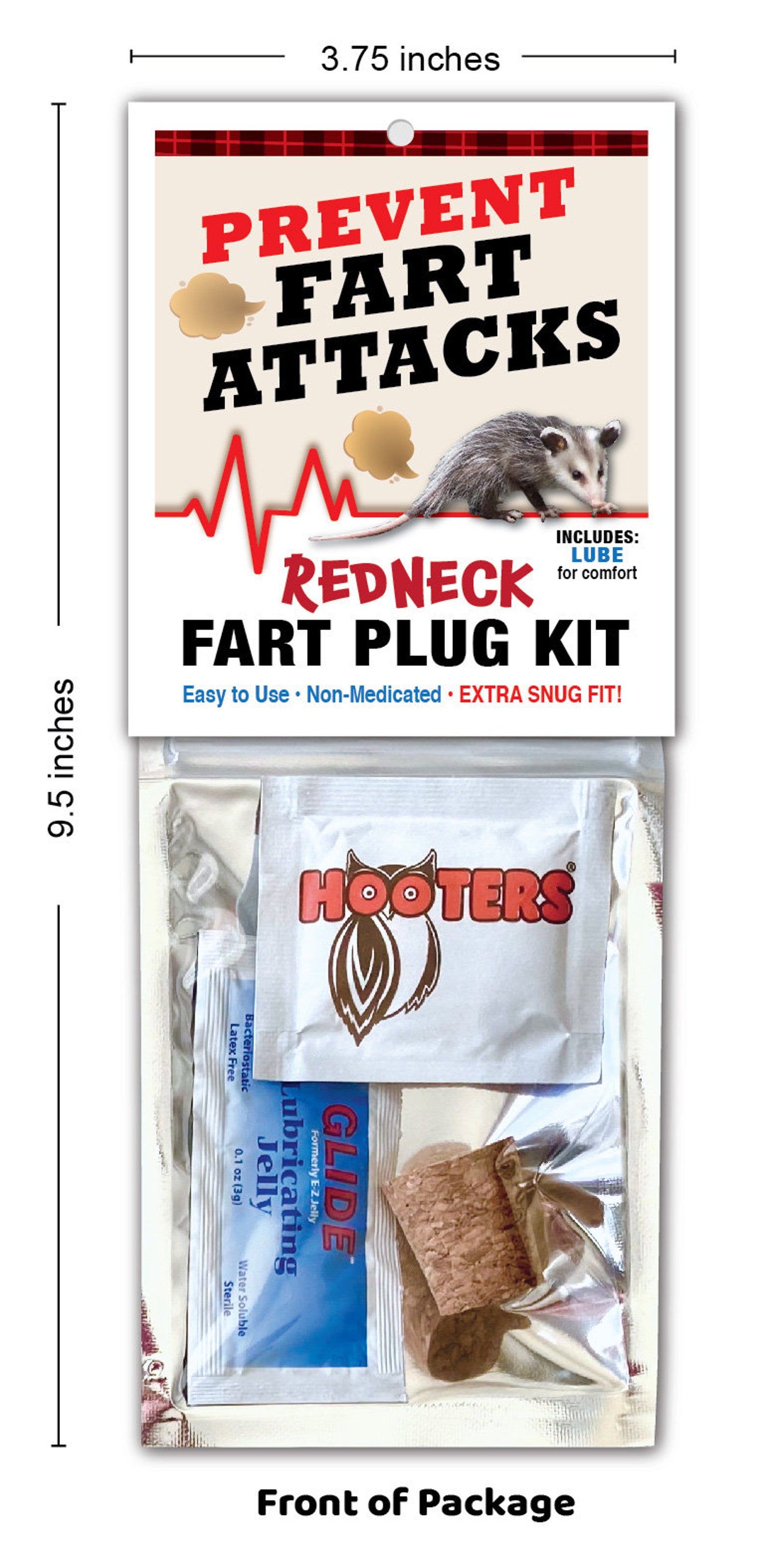 2 Pack REDNECK FART Plug Kit - Cork Stopper Toot - GAG Gift Present ...