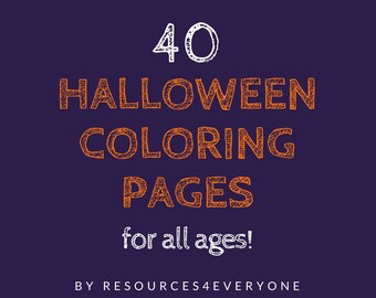 40 Kids Halloween Coloring Pages - Etsy