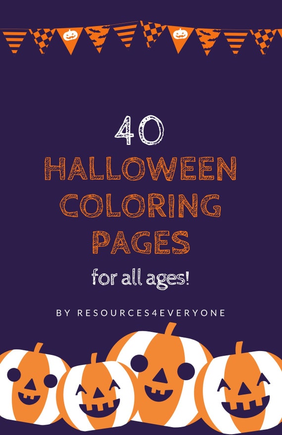 40 Halloween Coloring Pages for All Ages | Etsy