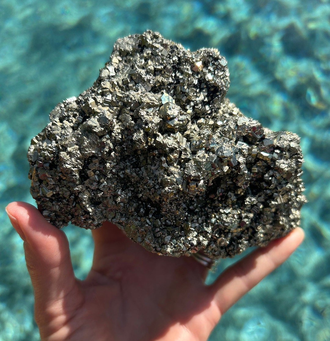 Pyrite - Iron Pyrite - 2 Lbs 10 Oz (1206g) - Comes With a FREE Display ...