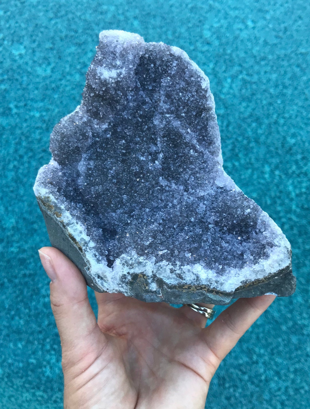 Amethyst Druzy 1 Lb 15 Oz 902g Cut Base Comes With a - Etsy