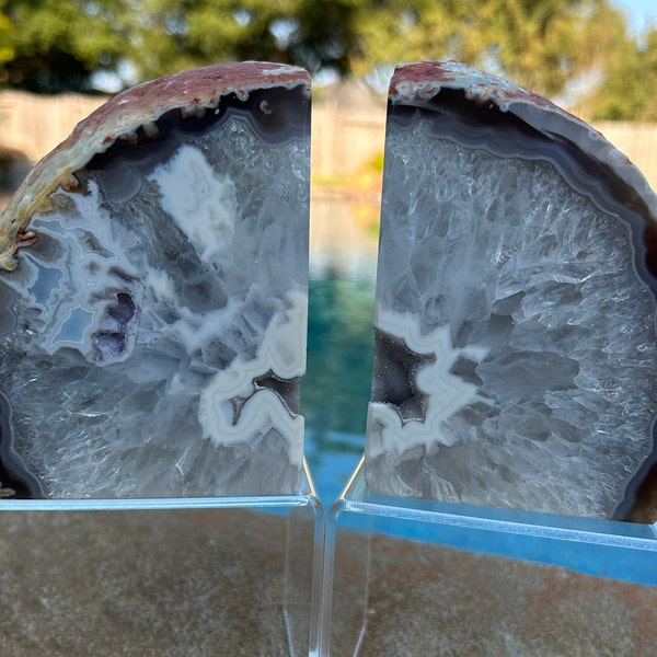 Agate Bookends - Etsy