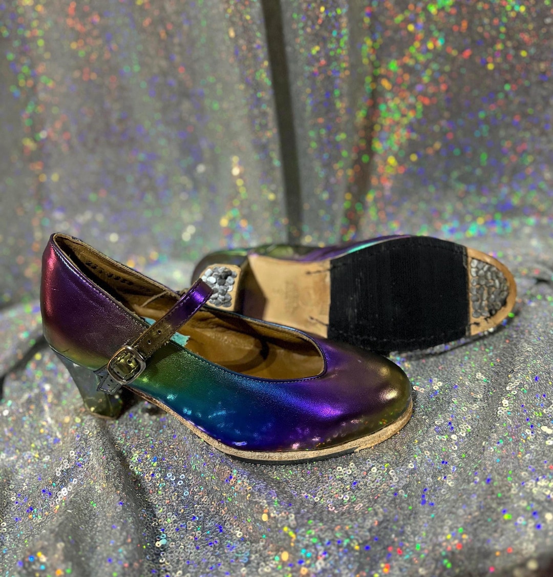 RAINBOW Folklorico Shoes - Etsy