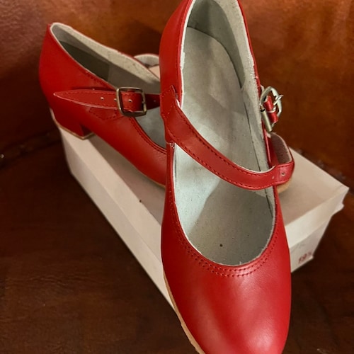 Red Folklorico Shoes - Etsy