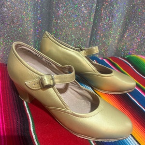Gold Folklorico Shoes - Etsy