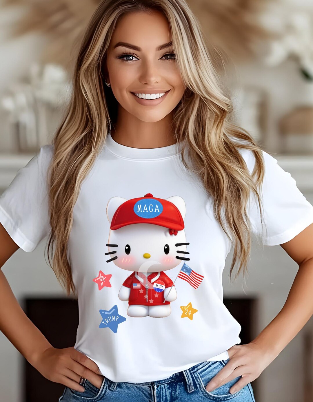 Vote Trump '24 T-shirt MAGA T-shirt Trump and Kitty T-shirt Vote Trump ...