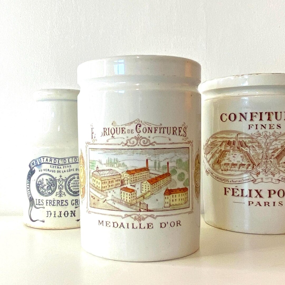 Old Jam Jars Ceramic Jam Makers / Vintage Shabby Chic Cutlery or ...