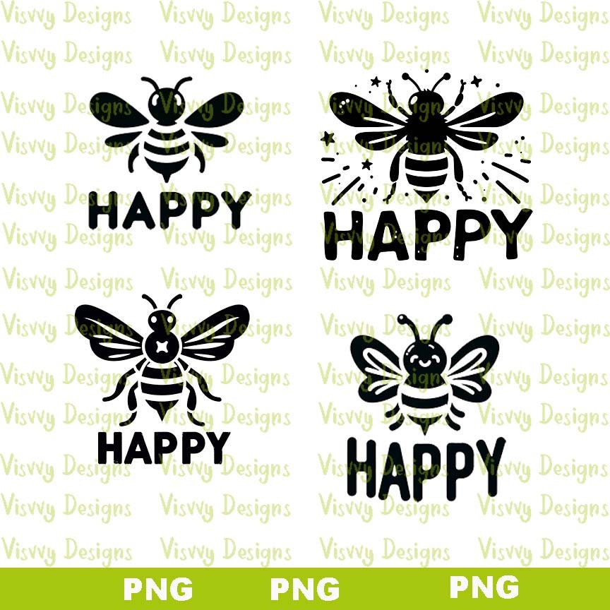 BEE HAPPY, PNG Graphics, Spring, Watercolor Spring Gardens Clipart ...