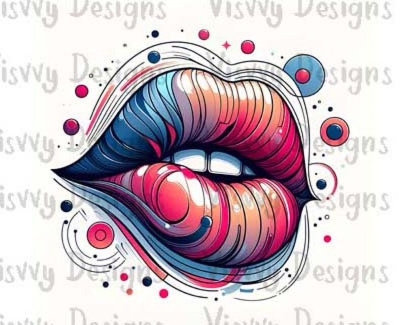 Abstract Lips, Lips Pop Art, Lips Design, Art Digital Download, JPG ...
