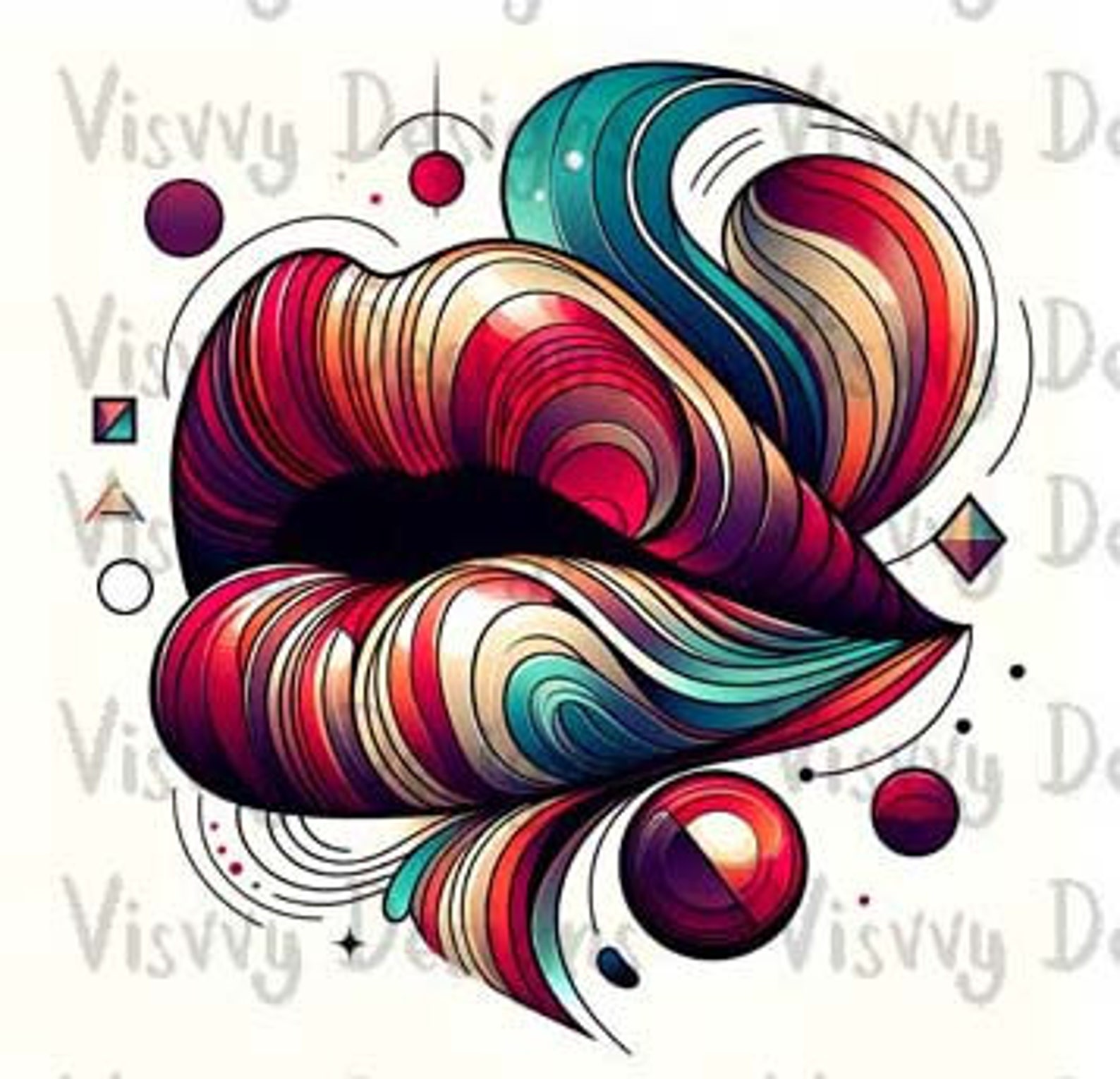 Abstract Lips, Lips Pop Art, Lips Design, Art Digital Download, JPG ...