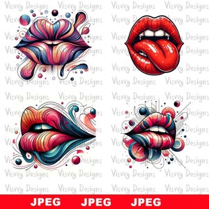 Abstract Lips, Lips Pop Art, Lips Design, Art Digital Download, JPG ...