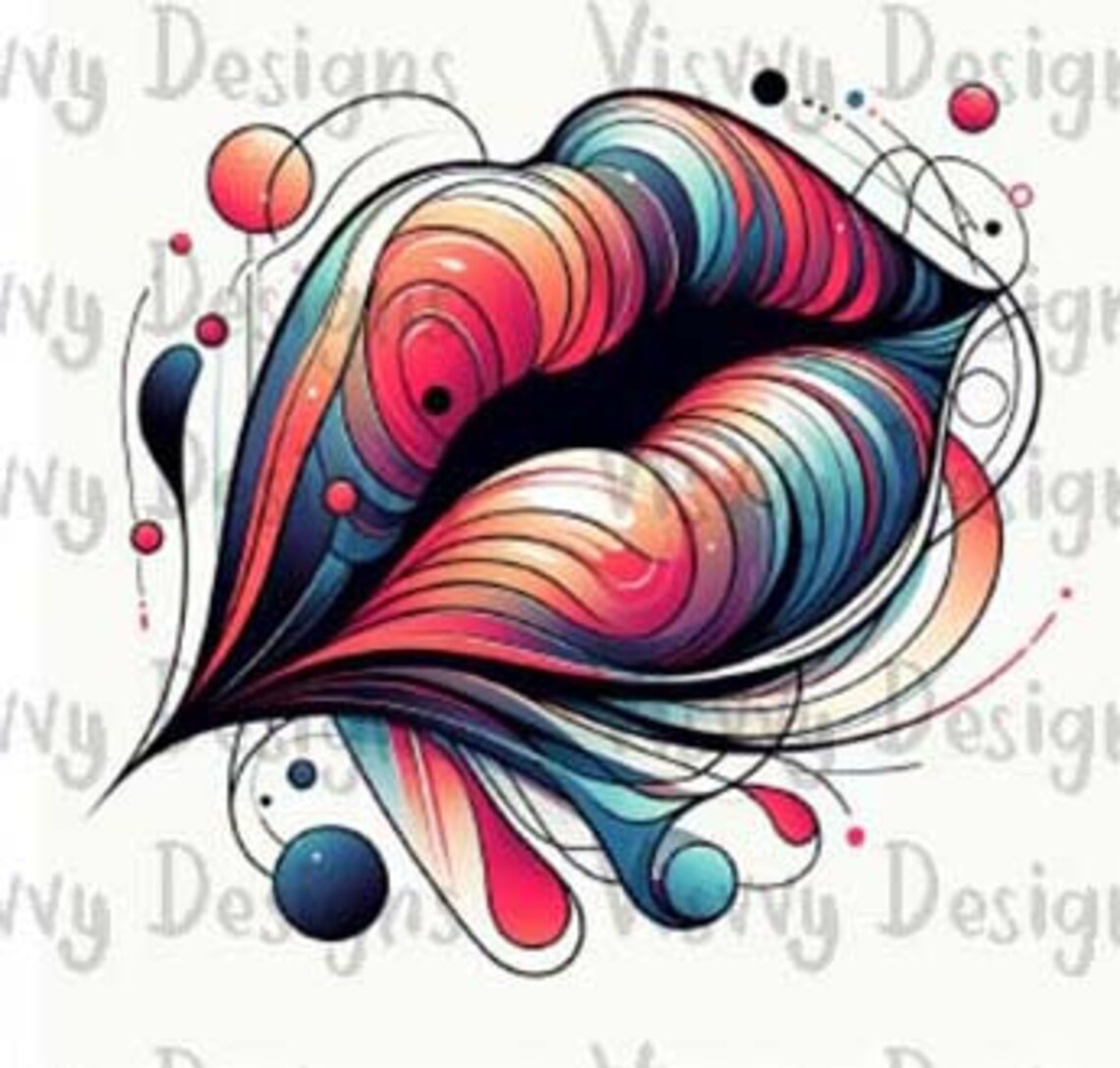Abstract Lips, Lips Pop Art, Lips Design, Art Digital Download, JPG ...