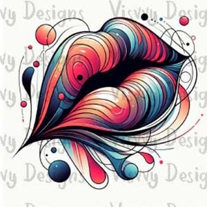Abstract Lips, Lips Pop Art, Lips Design, Art Digital Download, JPG ...