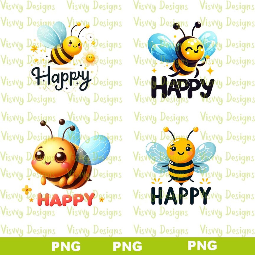 BEE HAPPY, PNG Graphics, Spring, Watercolor Spring Gardens Clipart ...
