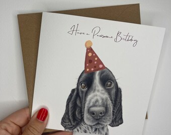 Funny Springer Spaniel Birthday Card - Etsy UK