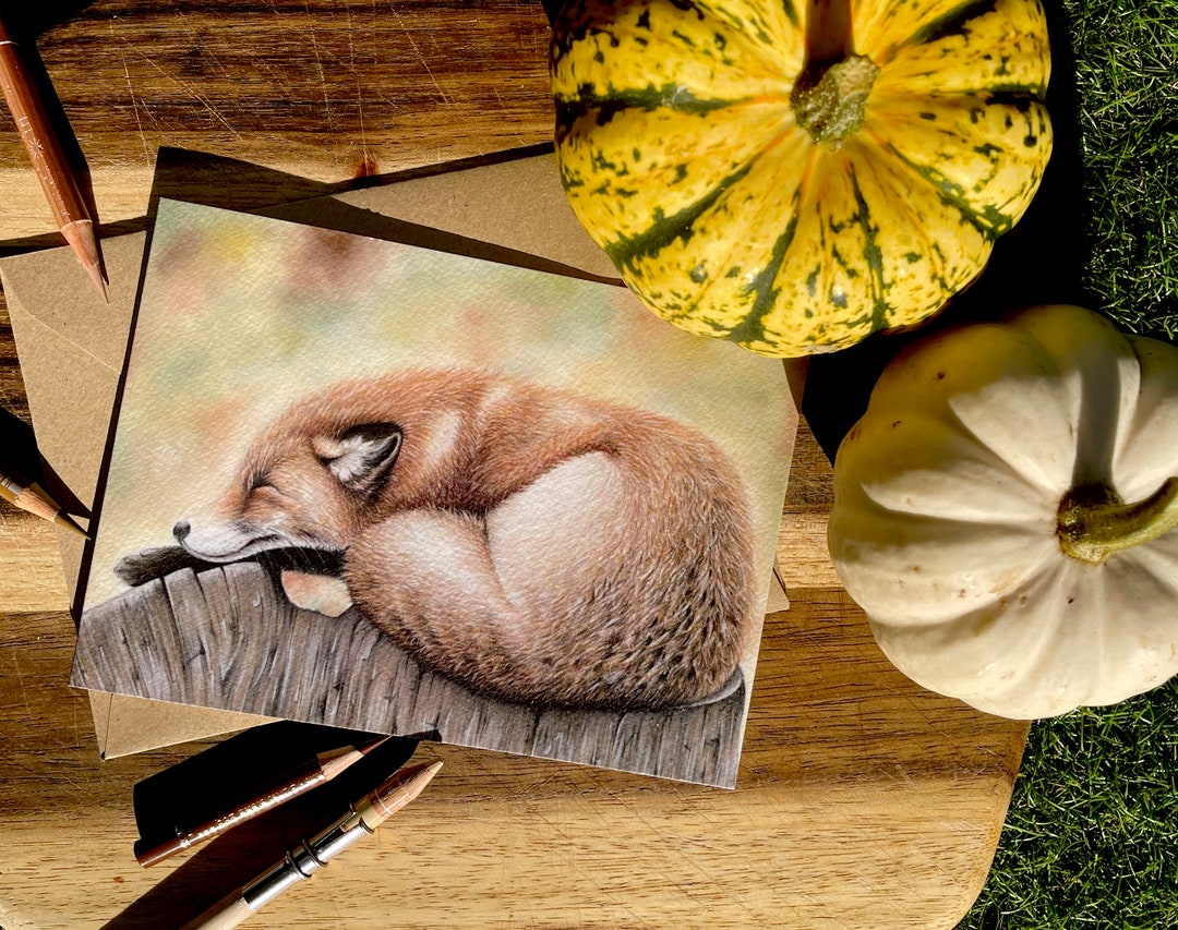 Fox Greeting Card, Fox Card, British Wildlife, Greetings Card, Red Fox ...